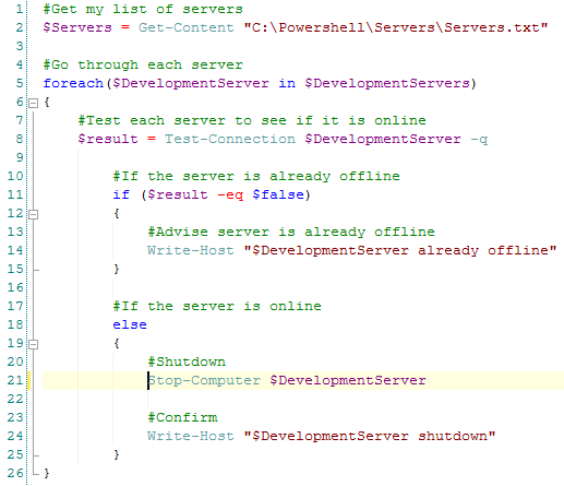 Shutting down multiple servers with Powershell | DBA From The Cold
