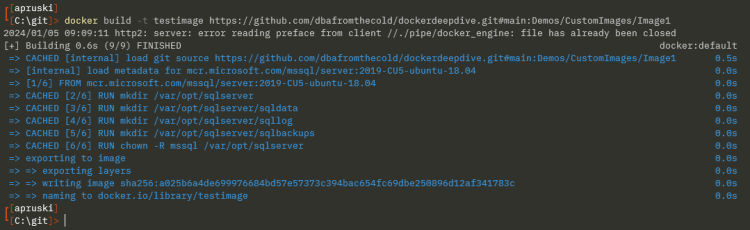 Building A Docker Image From A Github Repository Dba From The Cold