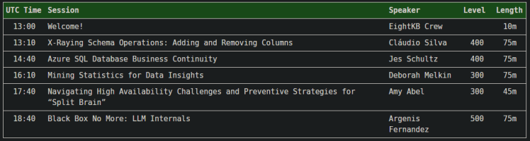 EightKB 2024 – Schedule and Registration – SQLServerCentral